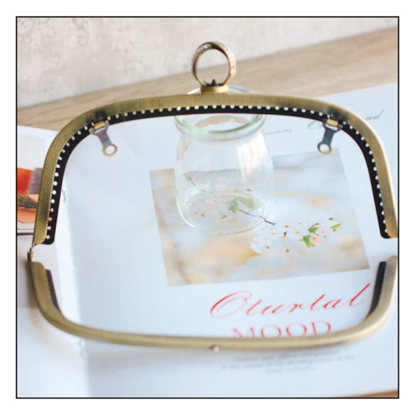 8.07 Inch - Antique Brass Metal Purse Frame-Single Ring Buckle Closures ...