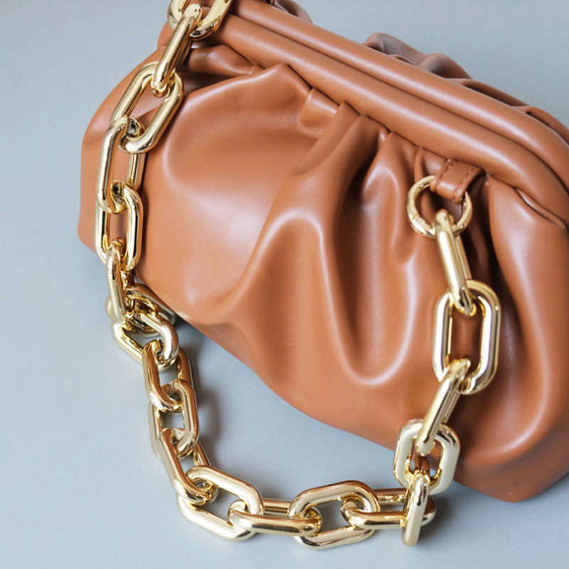 Gold Acrylic Chain With U Lobster Clasp For Women's Bag - 23 Inches ...