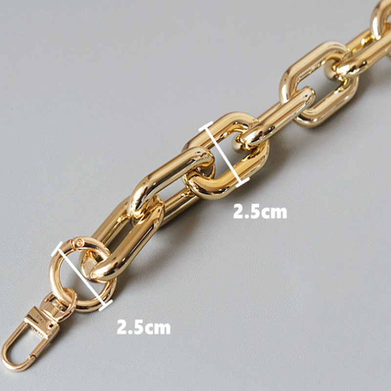 Gold Acrylic Chain With U Lobster Clasp For Women's Bag - 23 Inches ...