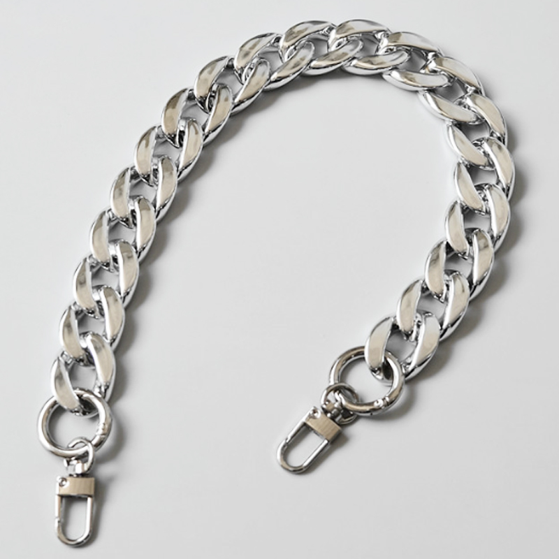 Silver Acrylic Chain With U Lobster Clasps For Women's Bag - 23 Inches ...