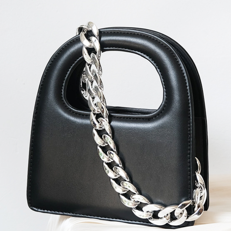 Silver Acrylic Chain With U Lobster Clasps For Women's Bag - 23 Inches ...